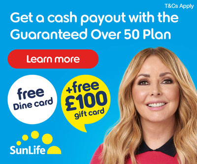 Sun Life Over 50 Plan Review 2023 - £100 Cash Gift + Dine Card